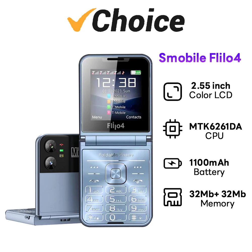 Flilo4-Flip-Cellphone-2-6-HD-Screen-GSM-Cellular-Network-Flashlight ...