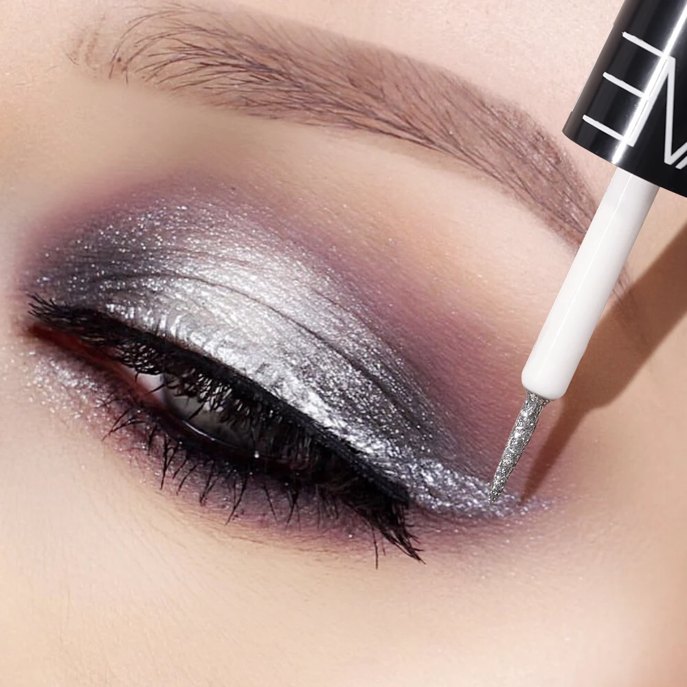 Glitter Silver Smokey Eye