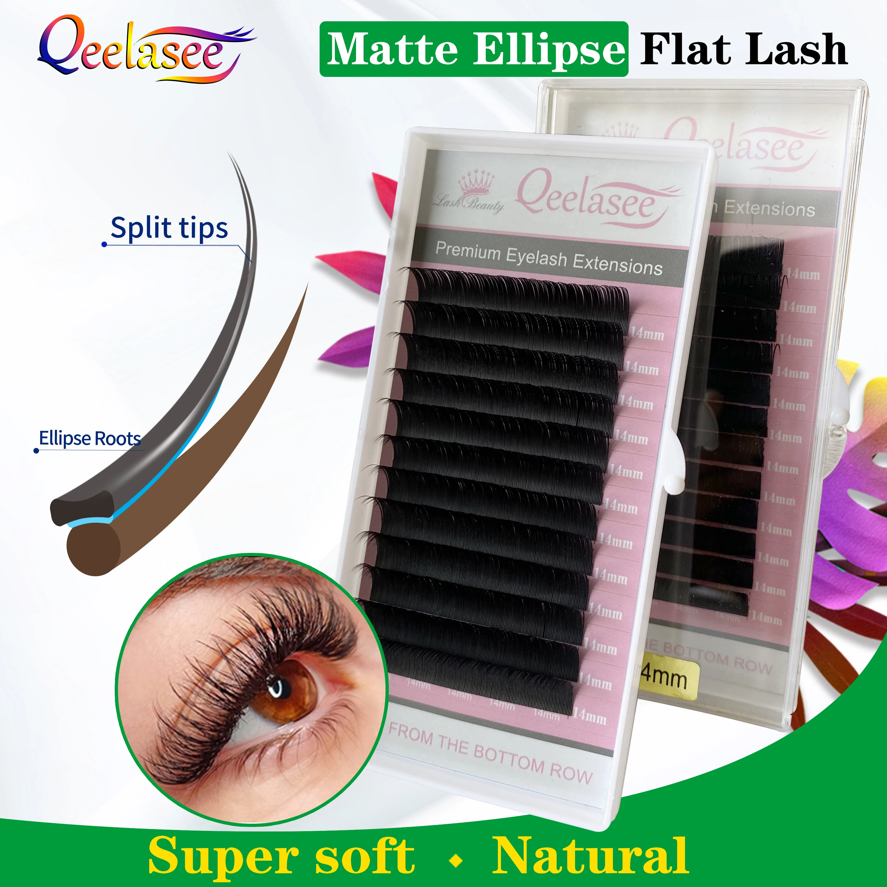 Qeelasee-Ellipse-Flat-Eyelash-Extension-Wholesale-Individual-Mink ...