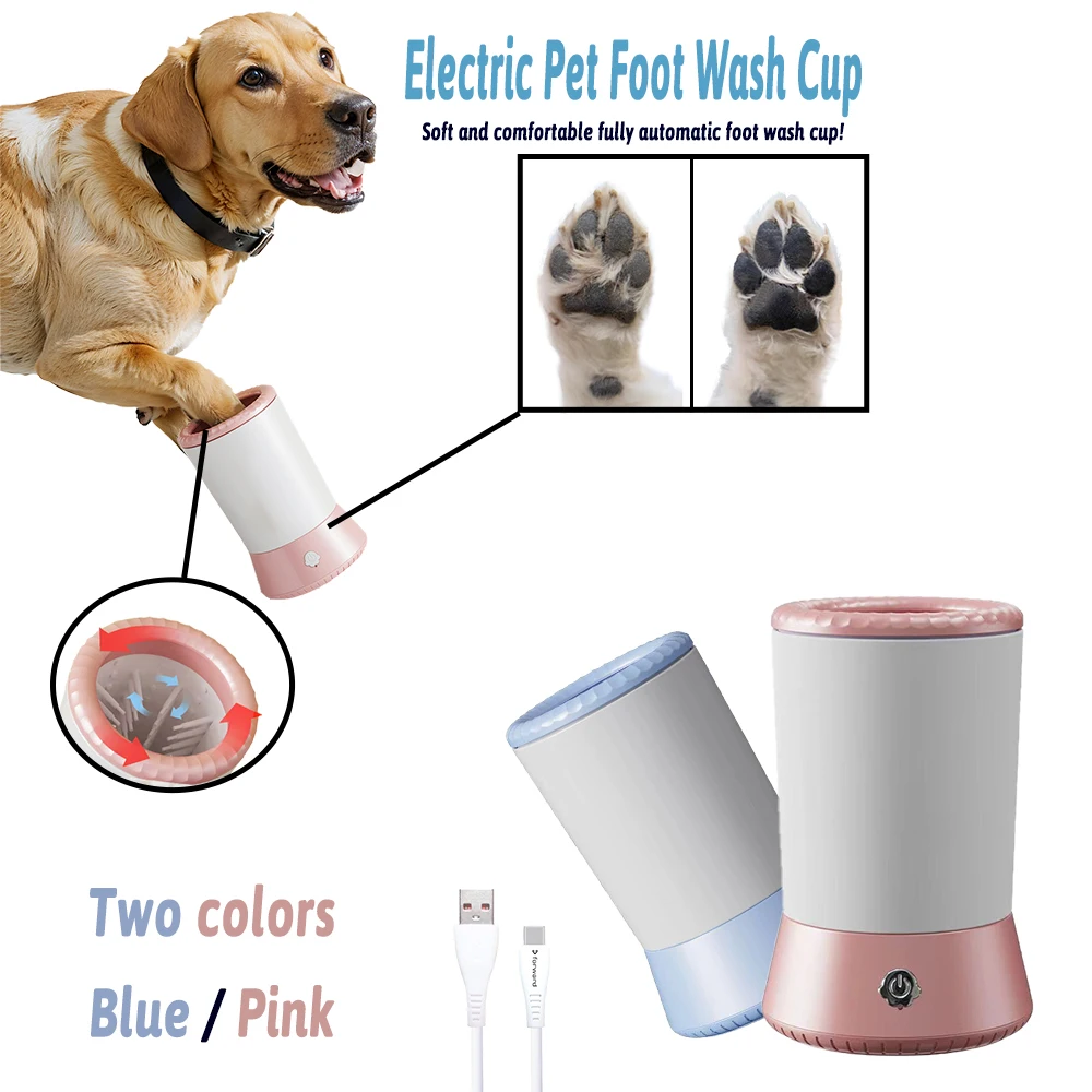 Automatic Dog Paw Washer USB Rechargeable Pet Paw Cleaner Portable Dog ...