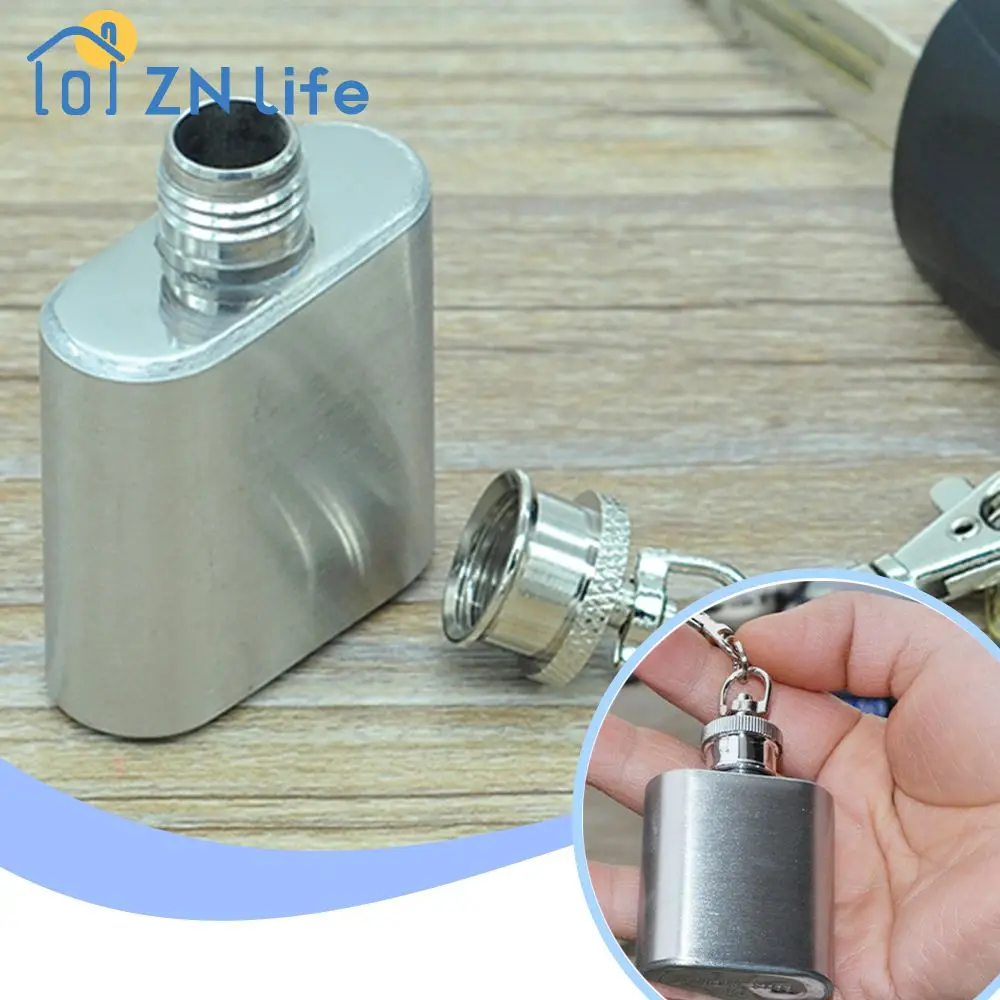 Mini-Pocket-Hip-Flask-With-Key-Ring-Keychain-1Oz-Stainless-Steel-Liquor ...