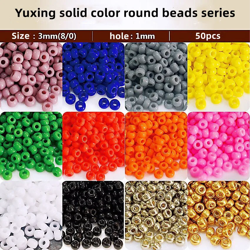 3mm Yuki Miyuki pure color round beads imported from Japan are used to ...