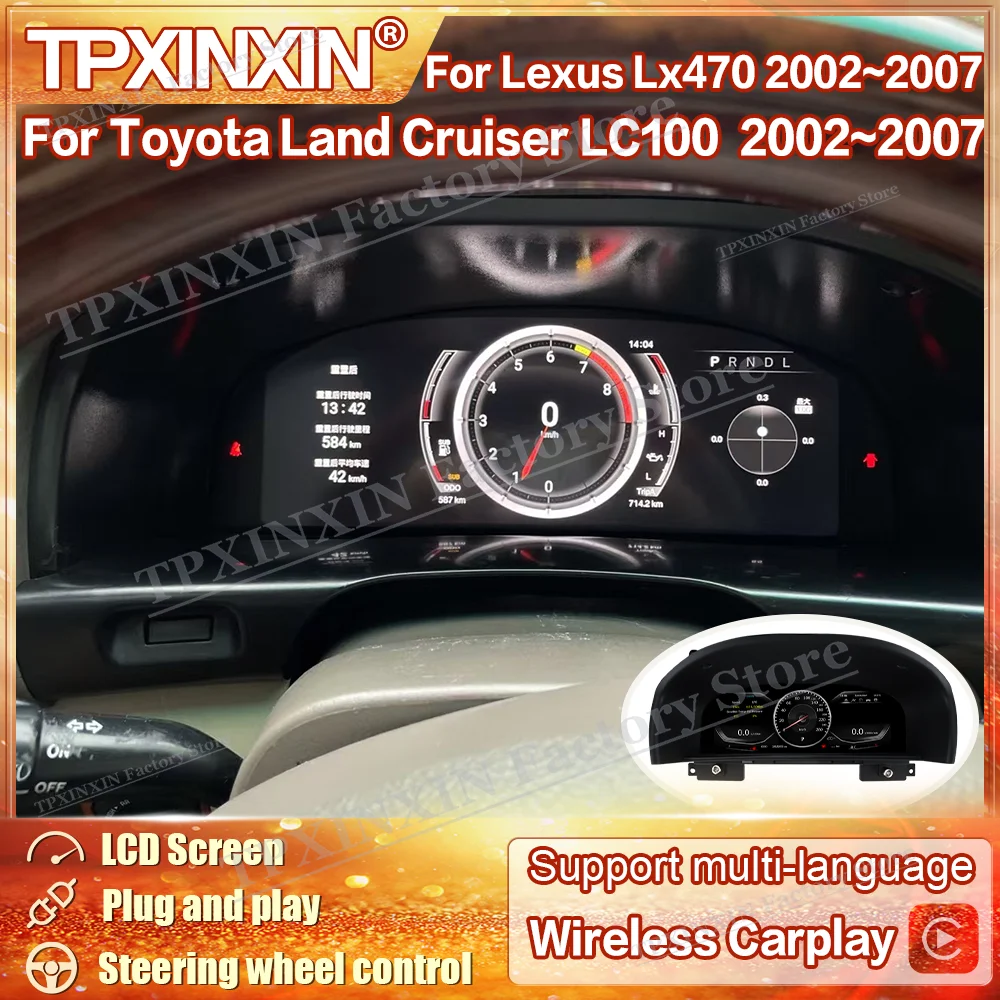 For Toyota Land Cruiser LC100 For LX470 2002~2007 Digital Dash Panel ...