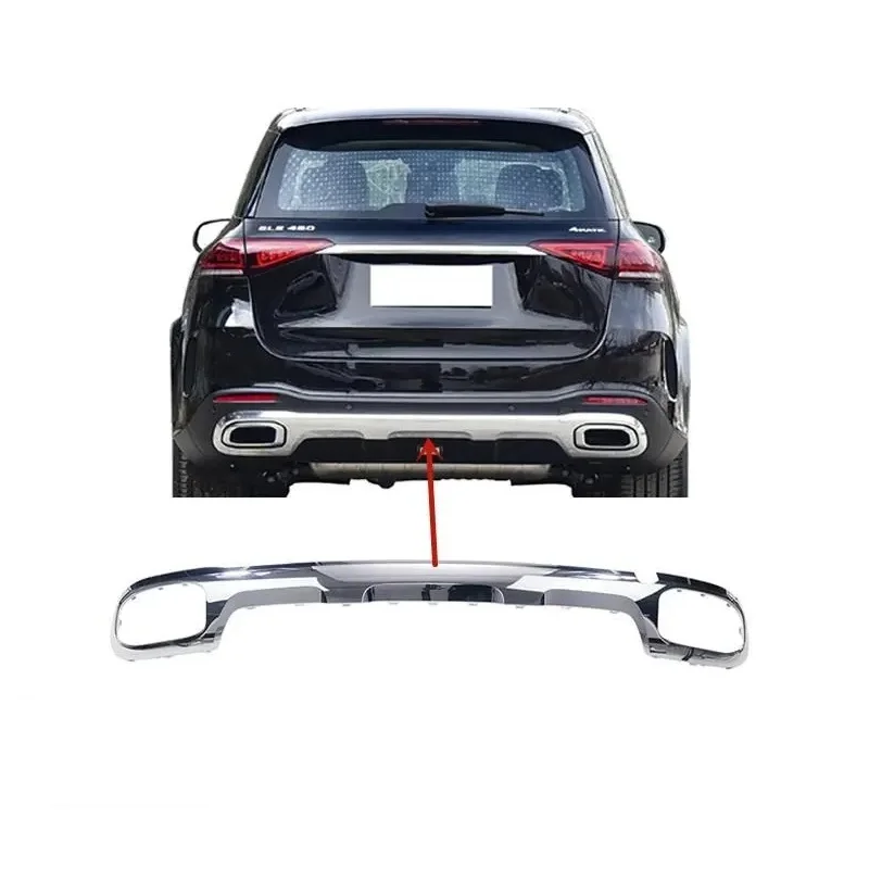 Rear-bumper-chrome-trim-panel-For-Mercedes-Benz-GLE-Class-For-Mercedes ...