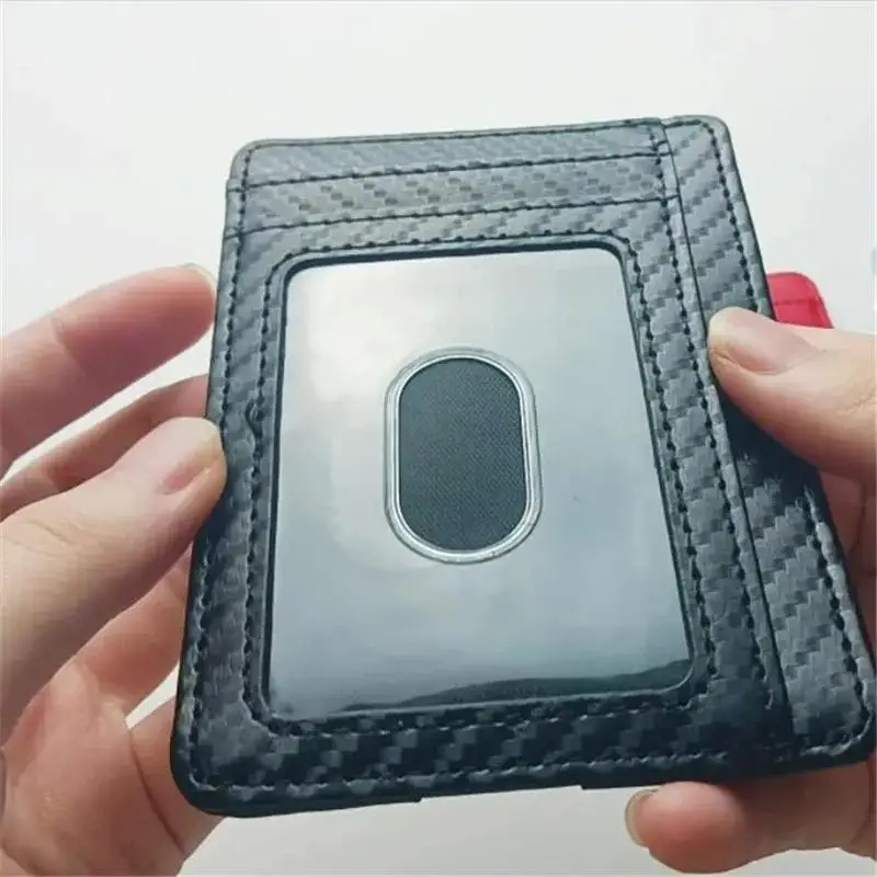 8 Slot Slim RFID Blocking Leather Wallet Credit ID Card Holder Purse ...