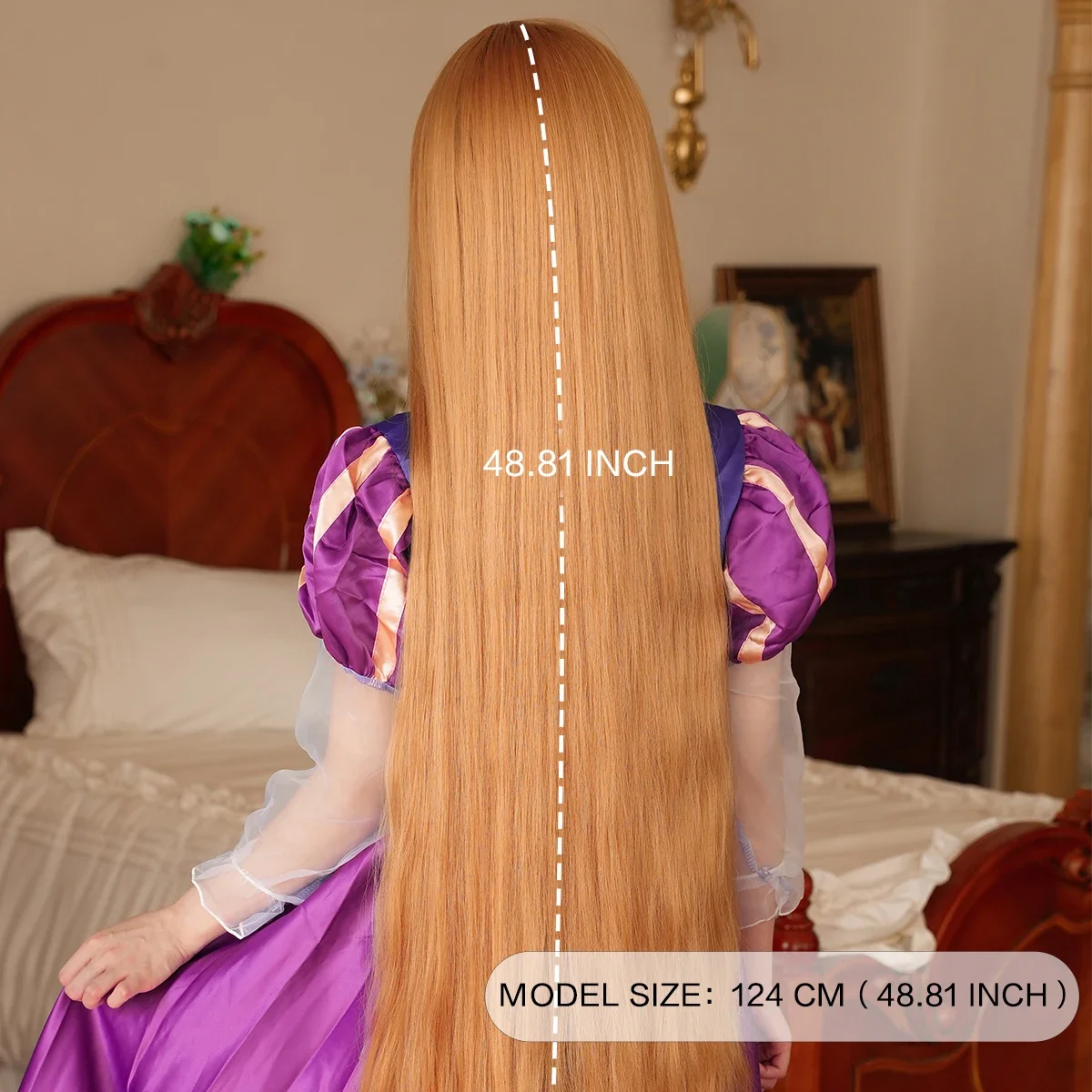 Rapunzel Cosplay Brown Hair Buy 110cm Synthetic Long Curly Cosplay Wig