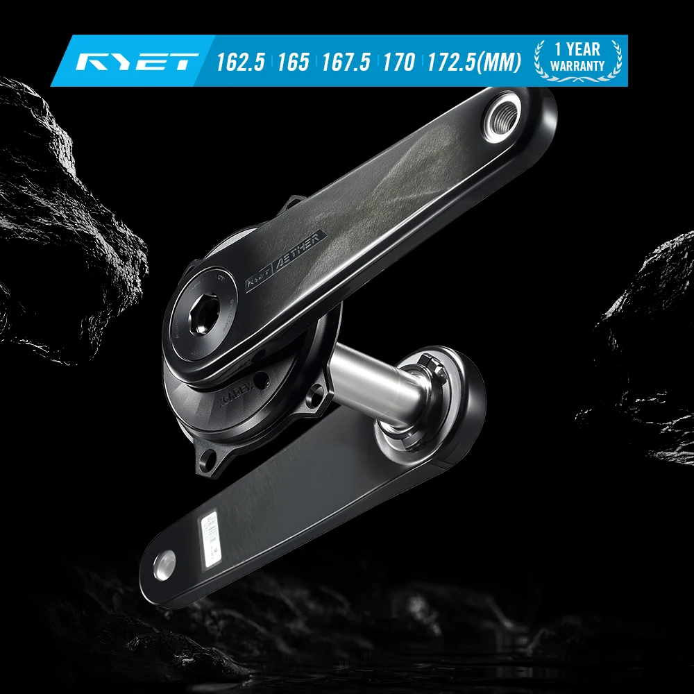 RYET Carbon Road Bike Cranksets 295g 24mm/29mm DUB Axle 162.5/165/167.5 ...
