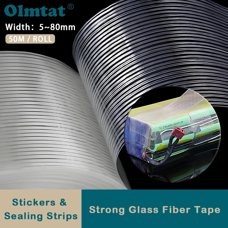 Width 5mm-80mm Fiber Tape 50m/Roll Lithium Battery Pack Insulation Wrap ...