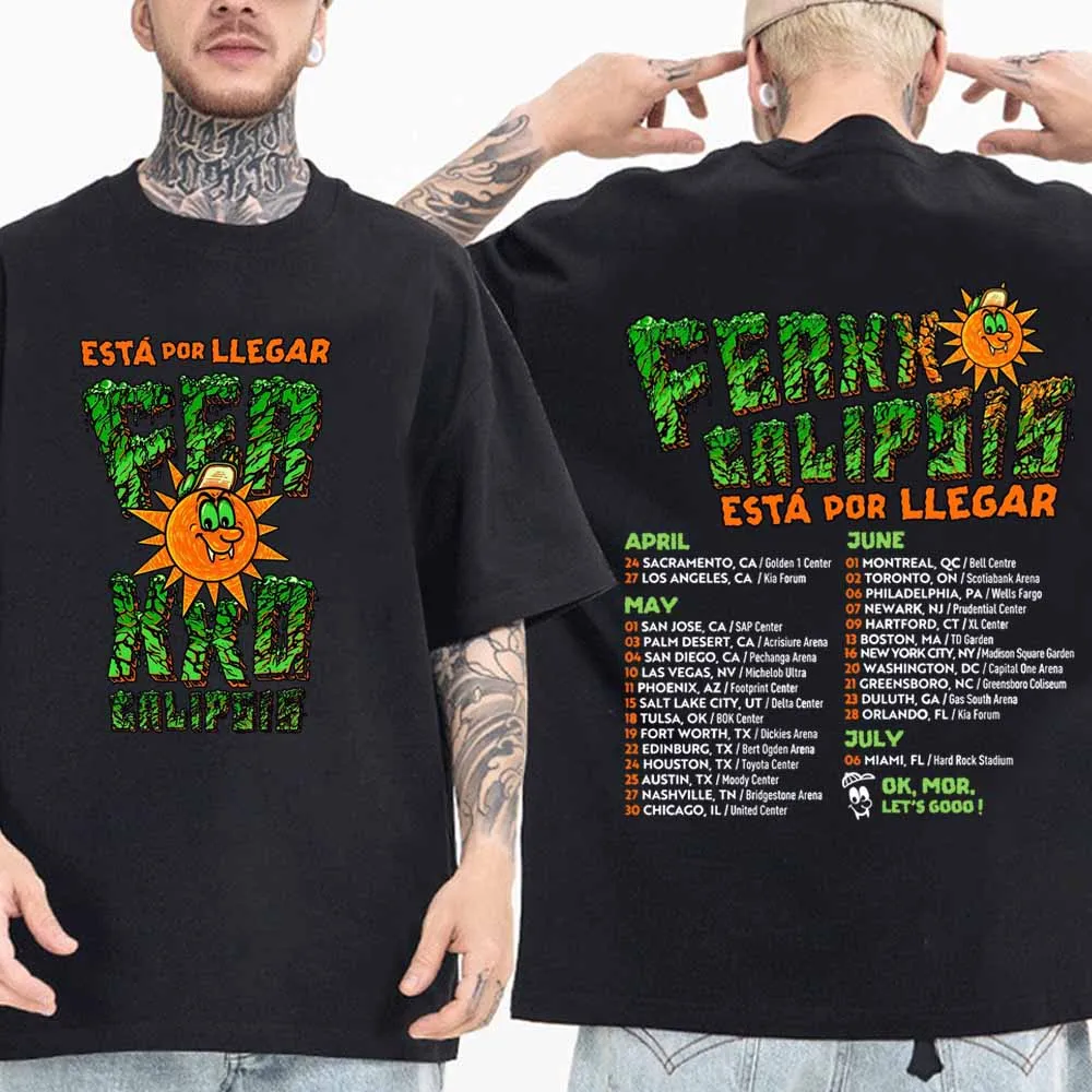 Feliz-Cumpleanos-Ferxxo-Feid-World-Tour-2024-T-shirt-Man-Women-Harajuku ...