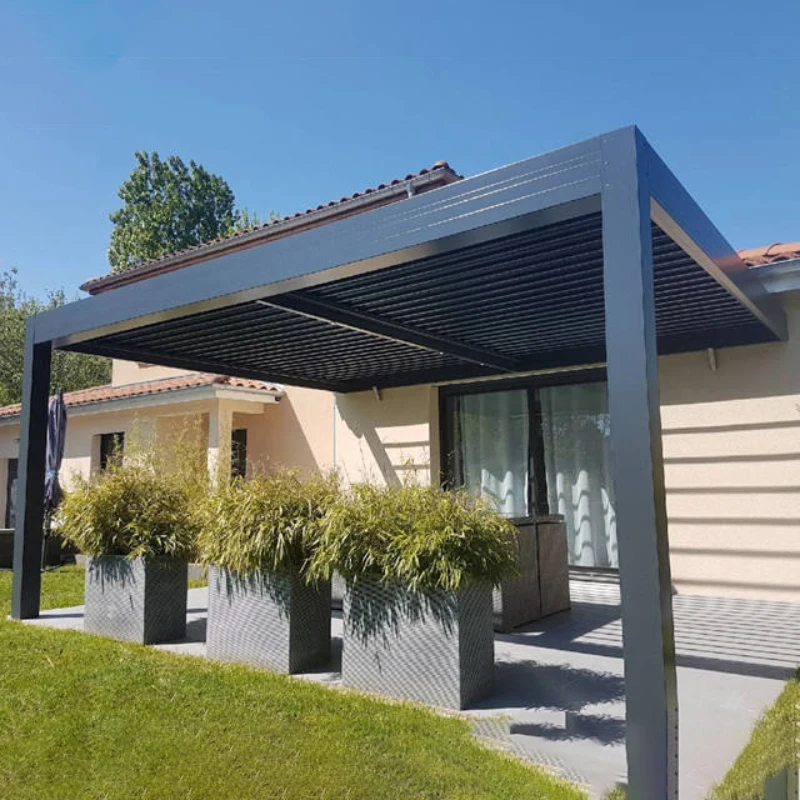 Opening-Louvered-Pavilion-Swimming-Pool-Pergola-House-With-Led-Strips ...