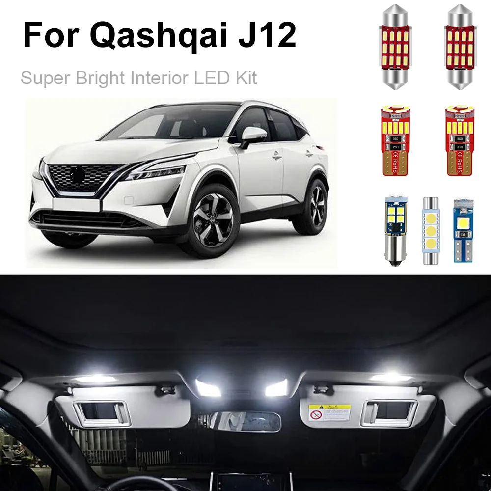 Car Led Interior Light Kit For Nissan Qashqai J12 2021 2022 Dome Map ...