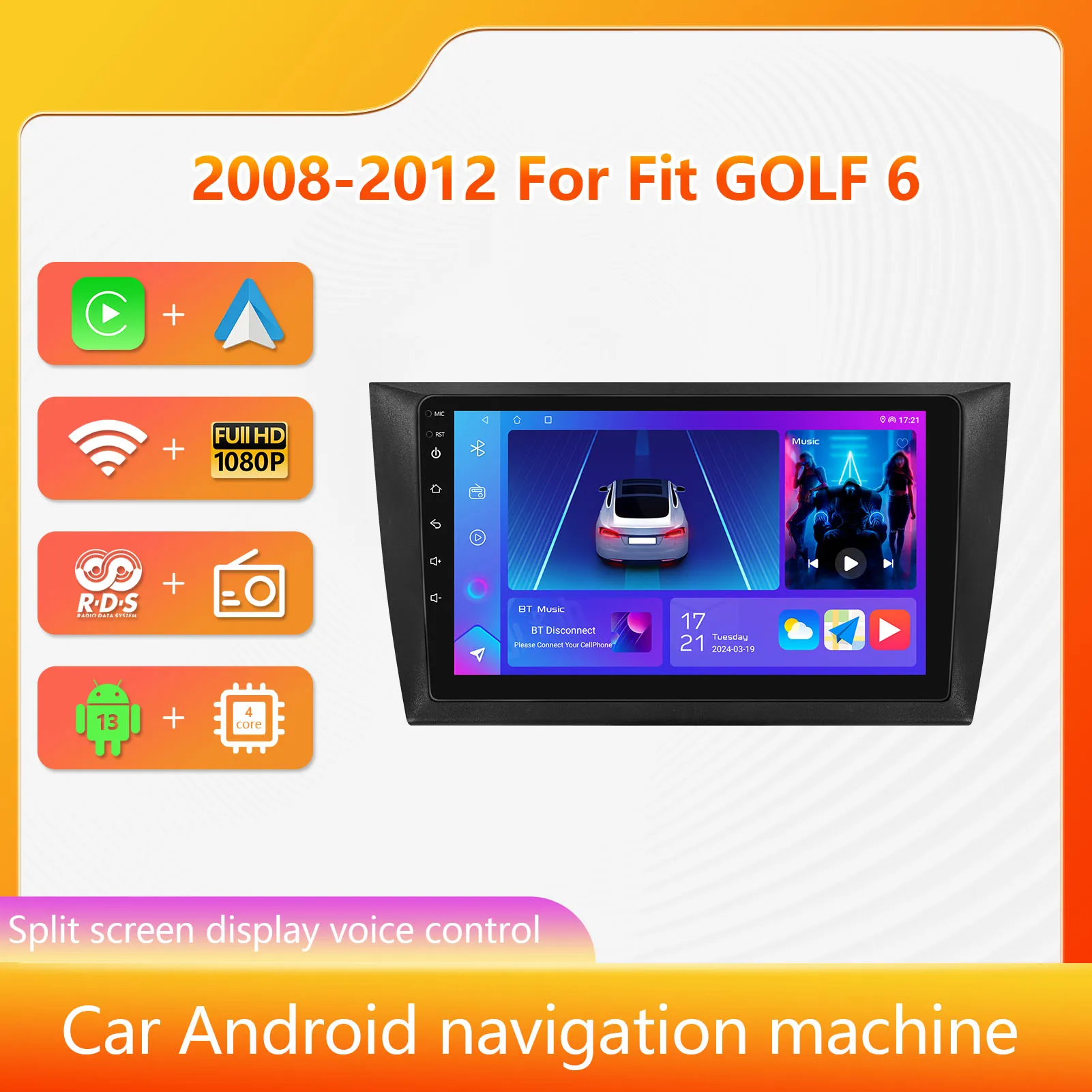 9''Car Radio Multimedia Player For Volkswagen VW Golf 6 MK6 2008-2016 ...