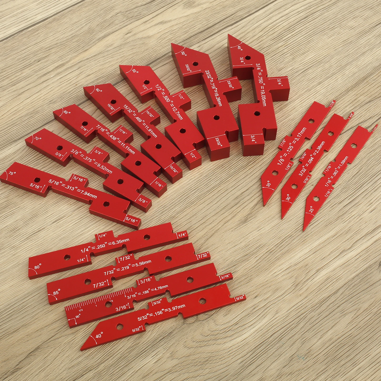 14PCS-Setup-Blocks-Height-Gauge-Set-Router-Table-Setup-Bars-Setup ...