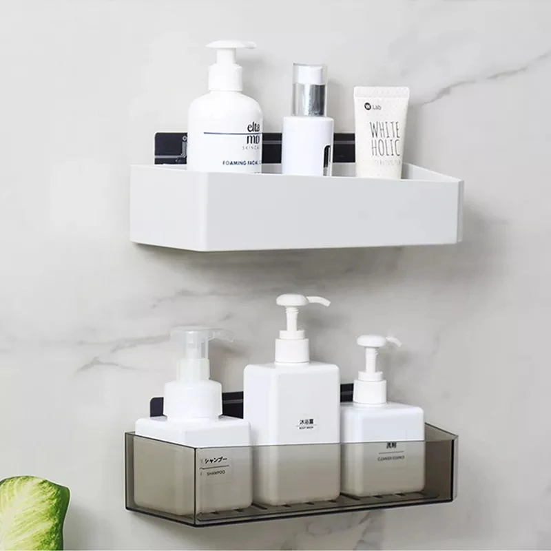 Bathroom Shelves Wall Mounted Shampoo Storage Shelf Toilet Shower ...