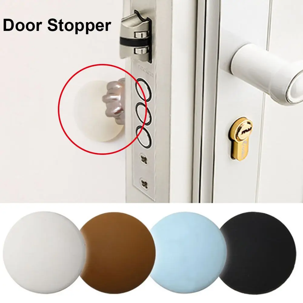 Door-Stopper-Anti-collision-Pad-Round-Silicone-Handle-Self-Adhesive ...
