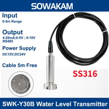 SS316 Anti blocking Sewage Water Submersible Level Transmitter Fuel ...