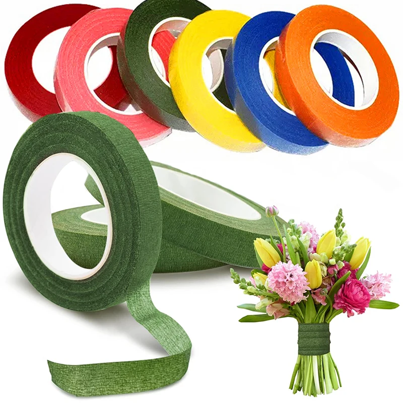30-Yard-Floriculture-Tape-Self-adhesive-Bouquet-Floral-Stem-Paper-Tapes ...