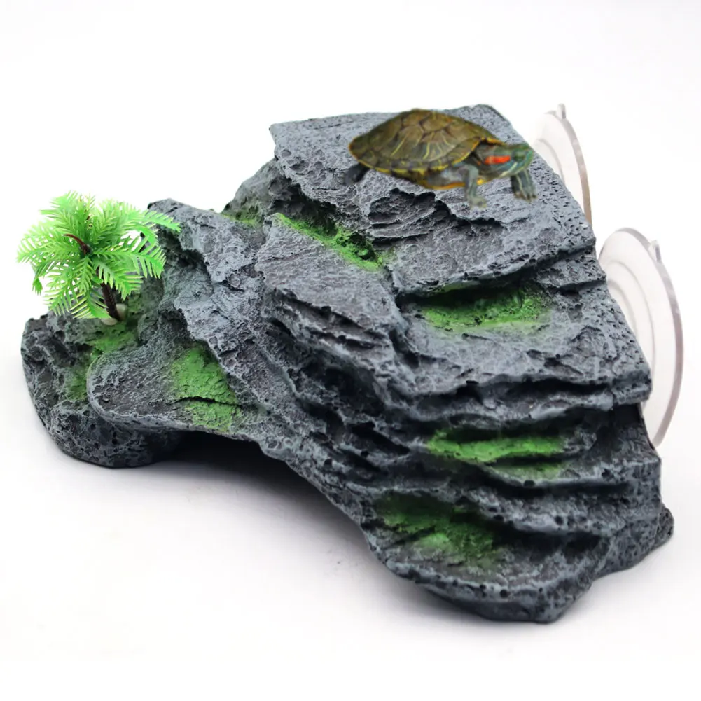 Turtle-Basking-Platform-Terrace-with-Suction-Cups-Reptile-Resin ...