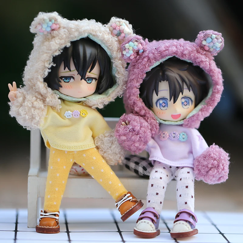Obitsu 11 clothes Cute Plush Bear Hat Top Trousers Suit for OB11,GSC ...