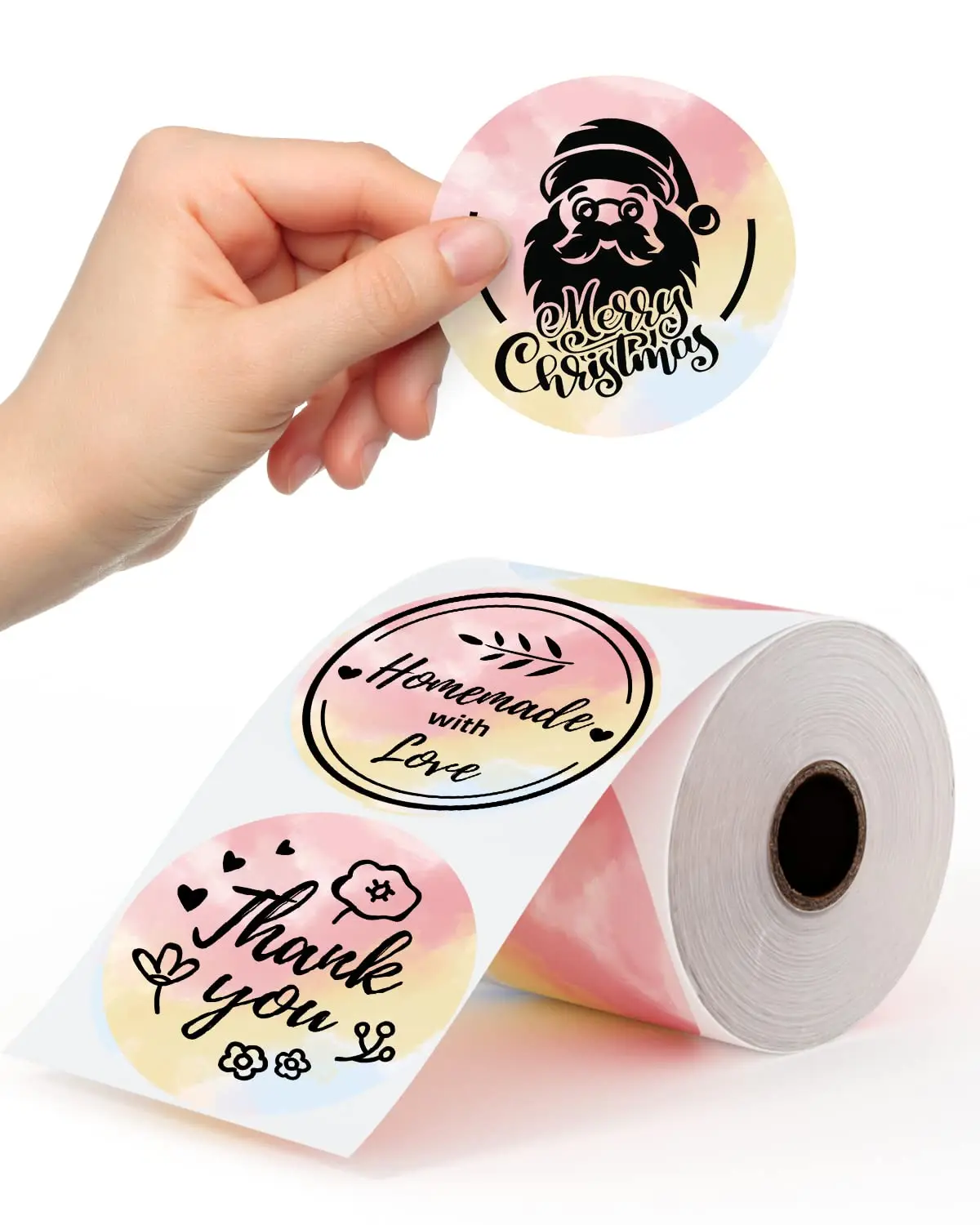 2" Color Circle Thermal Label Self Adhesive Round Sticker Label ...