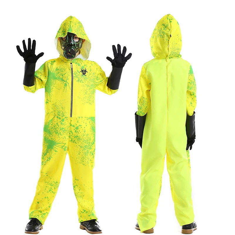 2025 New Arrival Child Biohazard Halloween Fancy Dress Up Hazmat Suit ...