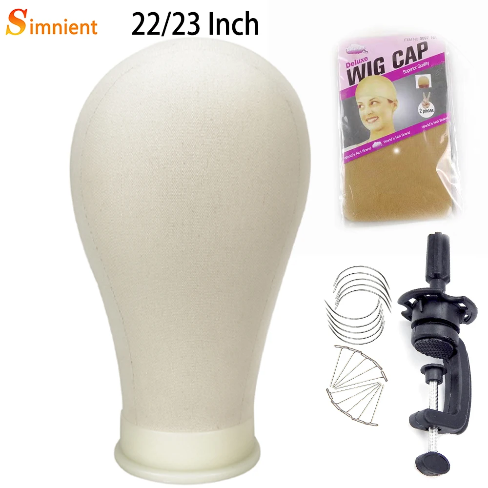 Canvas-Block-Head-Kit-Training-Mannequin-wig-Head-Display-Styling ...