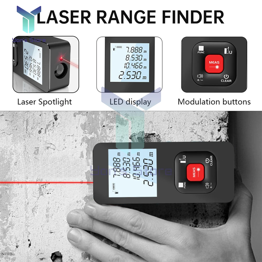 Mini-Digital-Rangefinder-Laser-High-precision-Distance-Meter-Tool-Laser ...