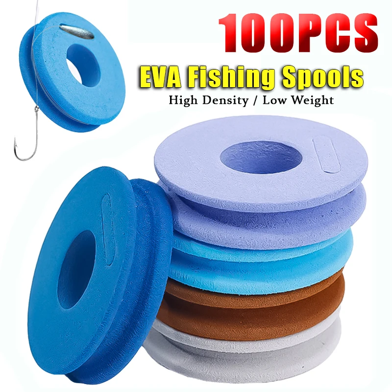 10-100Pcs-EVA-Foam-Spools-Fishing-Winding-Board-Fishing-Hook-Line ...