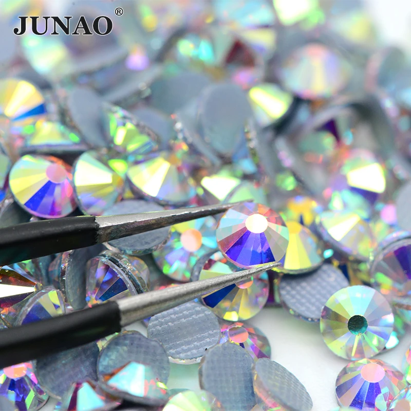 Strass-de-vidro-AB-Hotfix-Flatback-Crystal-Clear-Stones-Hot-Fix-Strass ...