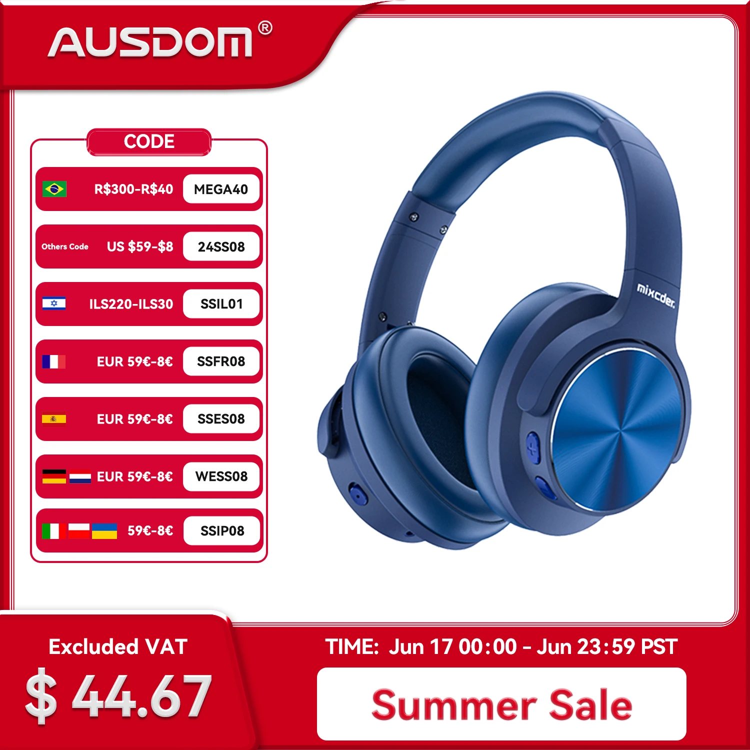 Mixcder-E9-PRO-Headset-aptX-HD-Wireless-Bluetooth-Headphones-ANC-Type-C ...