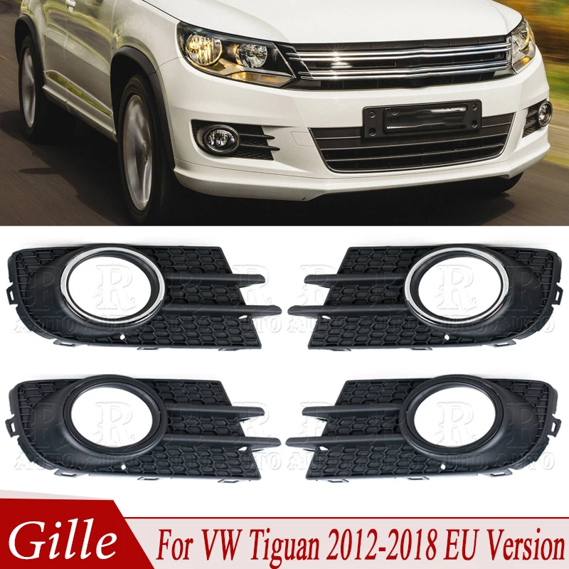 Front Bumper Fog Lamp Gille For Volkswagen VW Tiguan 2012-2016 2017 ...