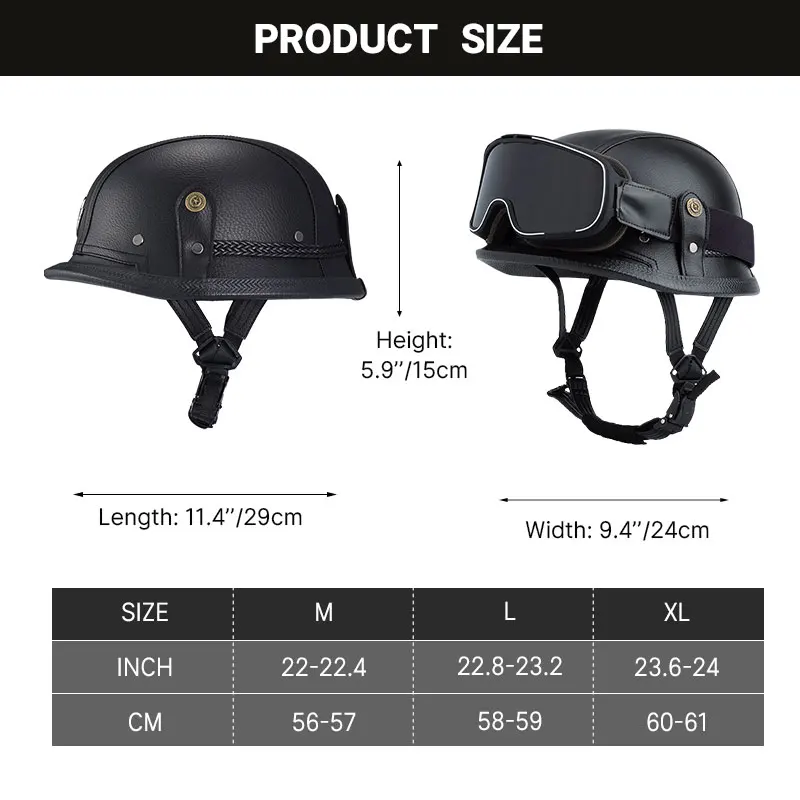 Motorcycle Half Helmets Low Profile