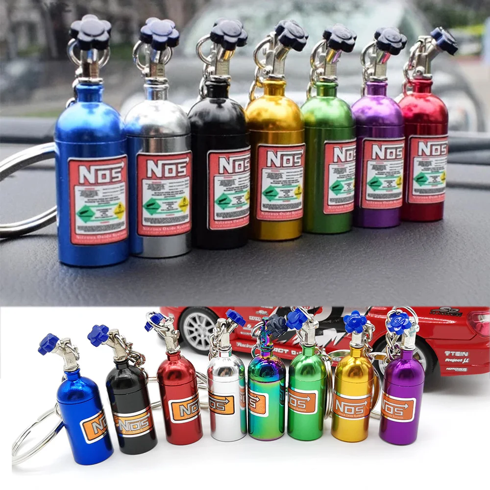 Hot-Mini-Creative-NOS-Bottle-Keychain-Car-Keychain-Car-Accessories-Auto ...