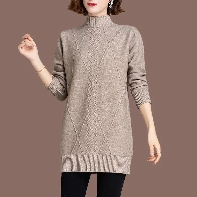 Mid-Length-Autumn-and-Winter-Women-s-2024-Pullover-with-Half-High ...