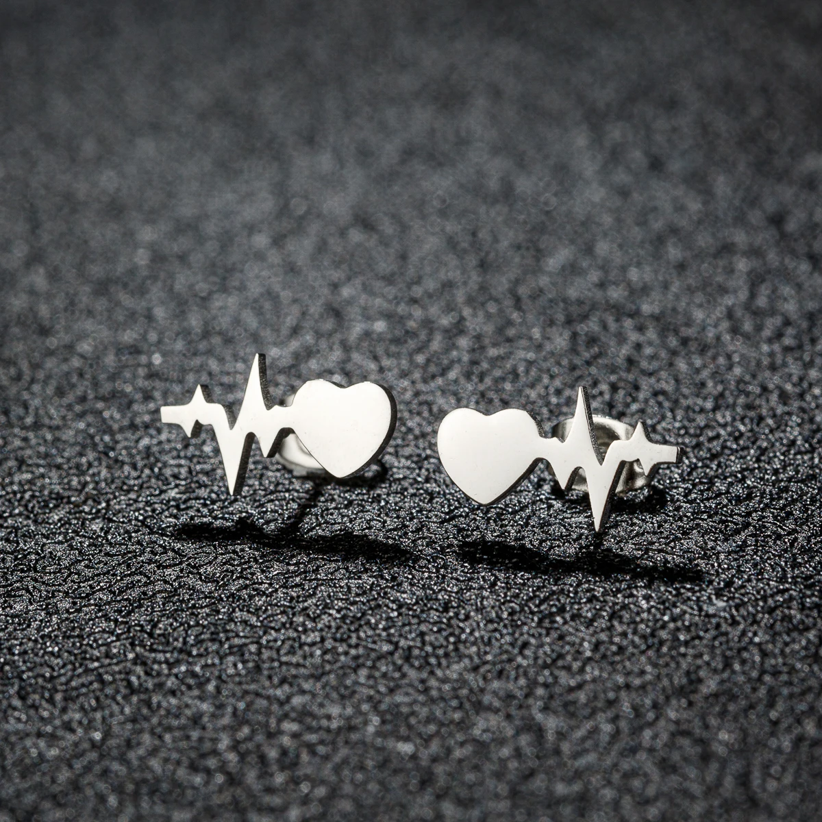 1Pair Stainless Steel Heartbeat Stud Earrings for Women Gifts for Nurse ...