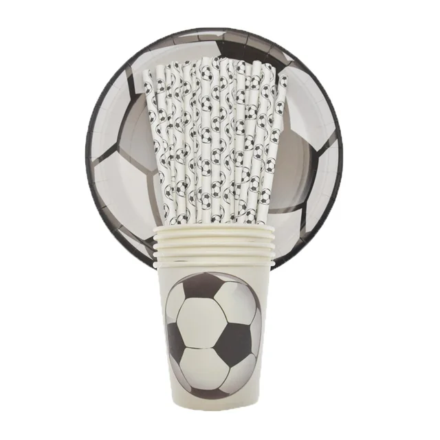 Football Theme Disposable Tableware Set Sport Boy Birthday Party Baby ...