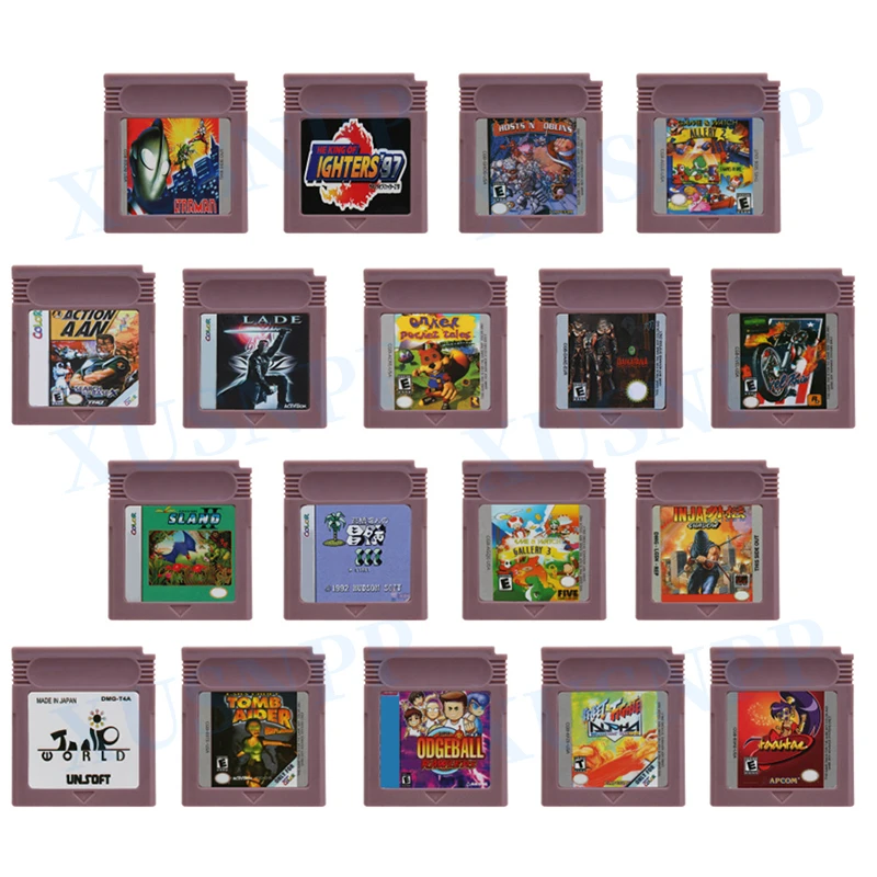 GBC 16 Bit Video Game Card Memory Card Ink Cartridge Classic 80s 90s ...