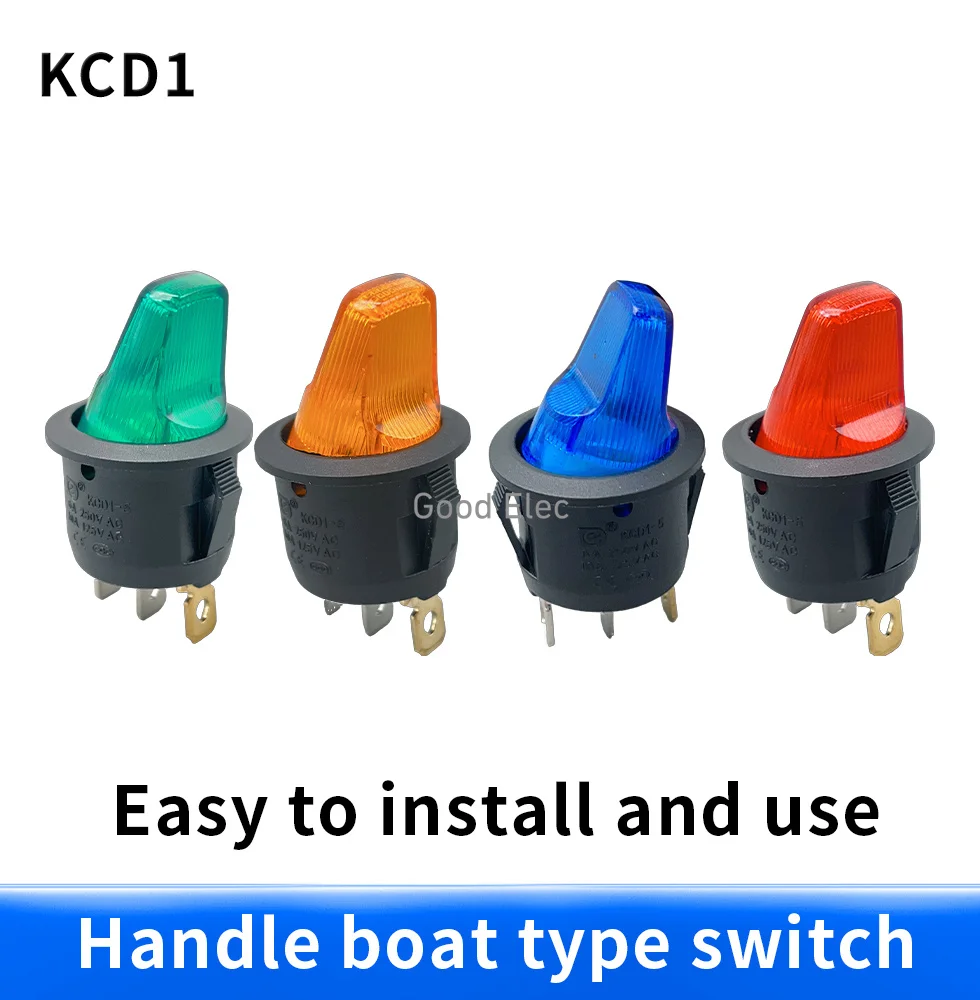 4pcs-KCD1-handle-circular-boat-shaped-switch-Handle-3-pin-2-speed-boat ...