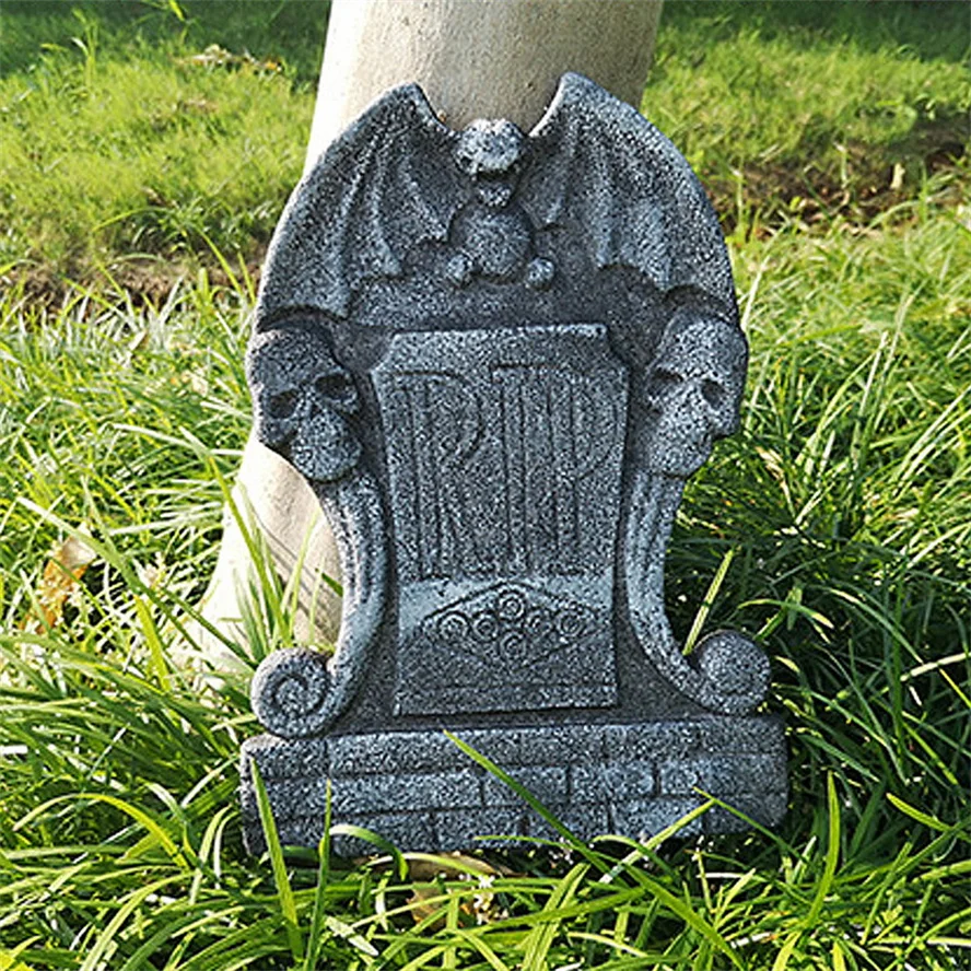1pcs-Halloween-Foam-RIP-Graveyard-Tombstone-Decor-Skeleton-Tomb-Haunted ...