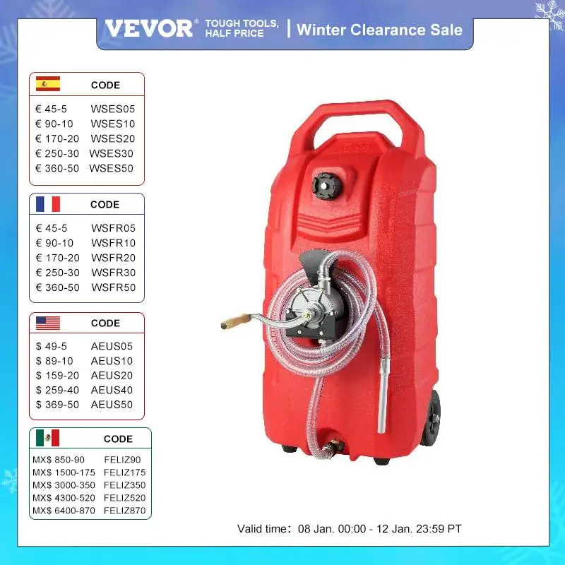 VEVOR-16Gal-Portable-Fuel-Oil-Box-Gas-Storage-Tank-with-Hand-Oil-Gun ...
