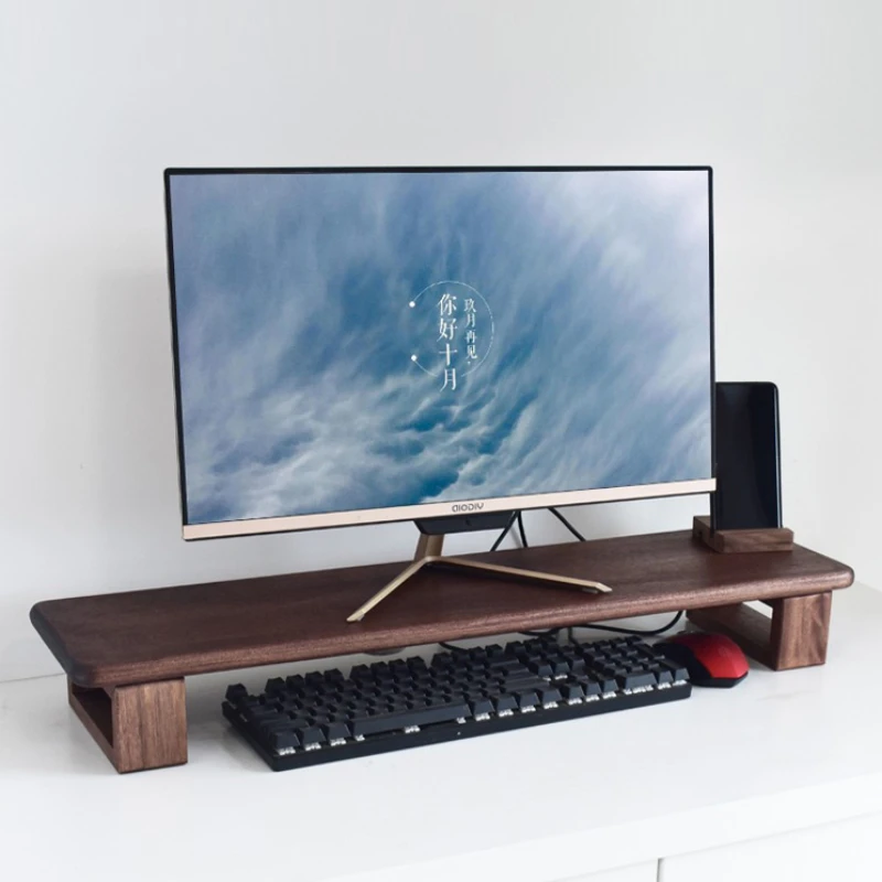 Elevated-Computer-Monitor-Stand-TV-Base-Desktop-Storage-Rack-Adjustable ...
