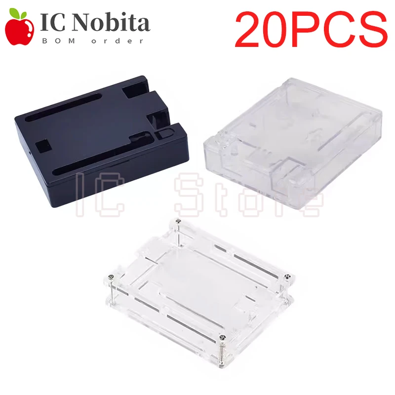 20PCS-Uno-R3-Case-Enclosure-Transparent-Acrylic-Box-Clear-Cover-Black ...