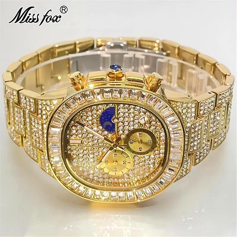 MISSFOX-Luxury-Gold-Watches-Men-Fashion-Iced-Out-Quartz-WristWatches ...