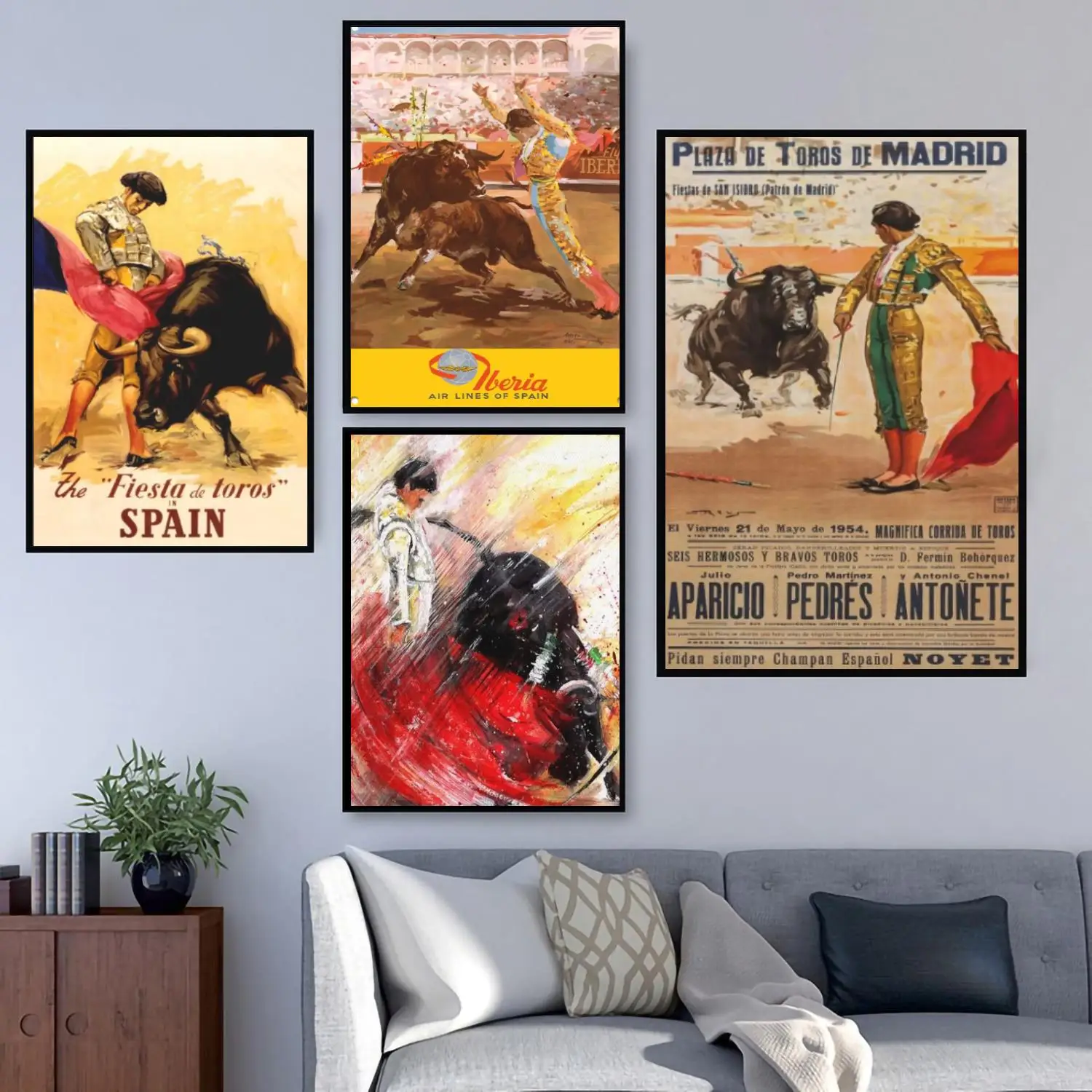 Cartaz de luta 24x36 cartaz de arte da parede da lona quadros ...