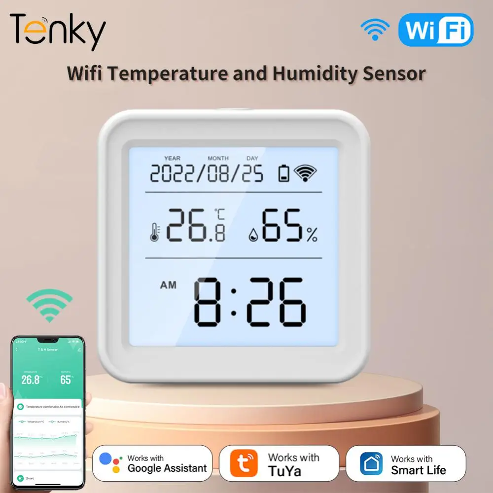 Tenky-WiFi-Temperature-And-Humidity-Sensor-With-LCD-Screen-Display ...