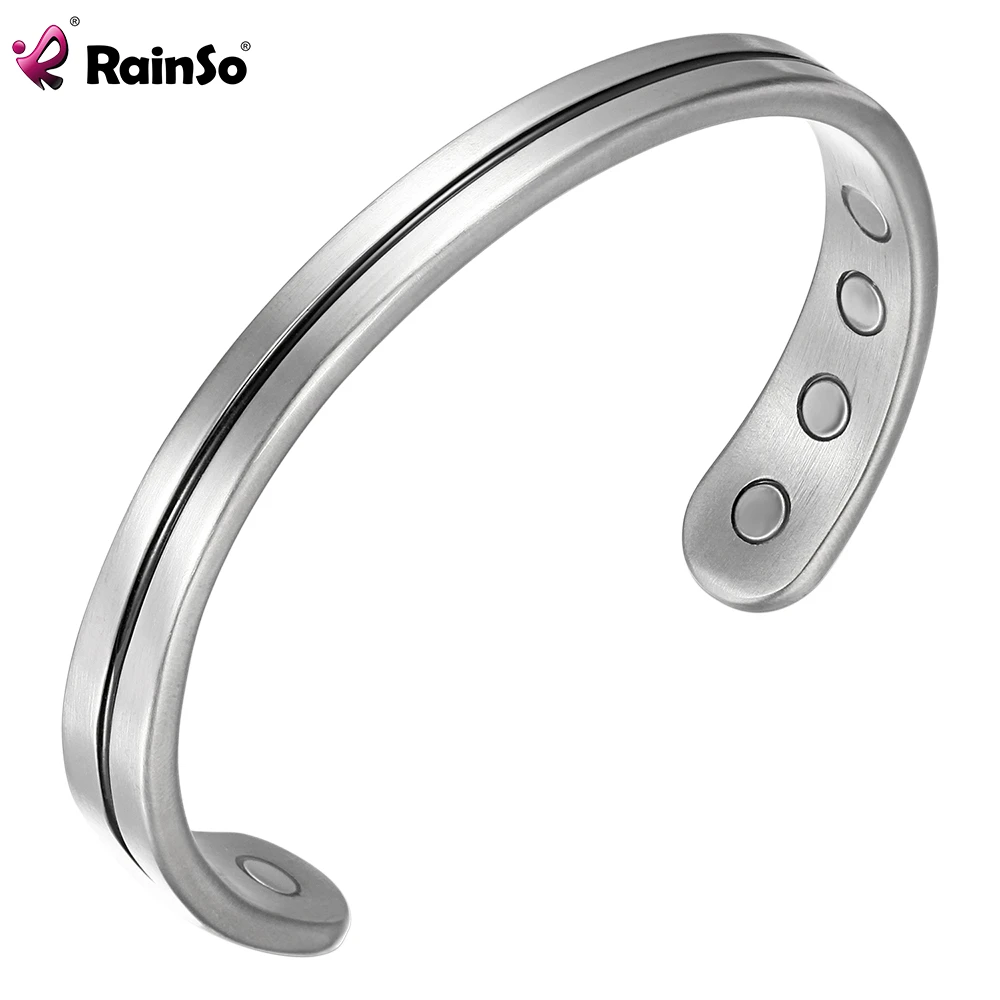 Rainso Fashion Titanium Healthy Power Magnetic Bangle Cuff For Women ...