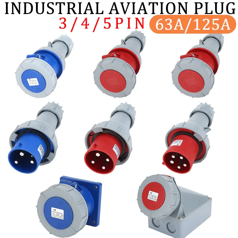 Industrial-Plug-Socket-63A-125A-Waterproof-Male-Female-Electrical ...