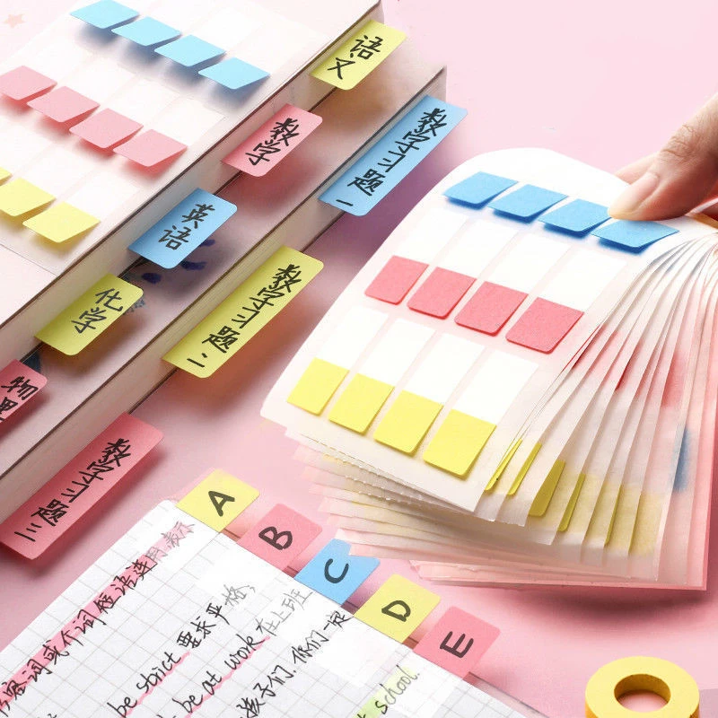 PET plastic index sticker Category labels cute sticky notes school ...