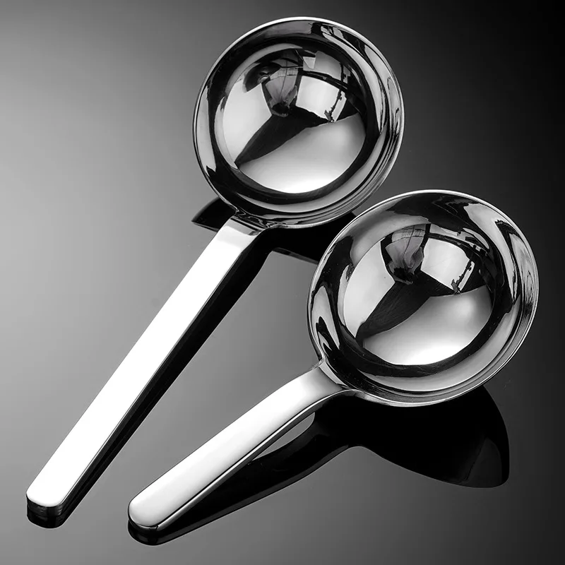 18/10 Short Handle Soup Spoon Stainless Steel Round Spoon Heavy duty ...