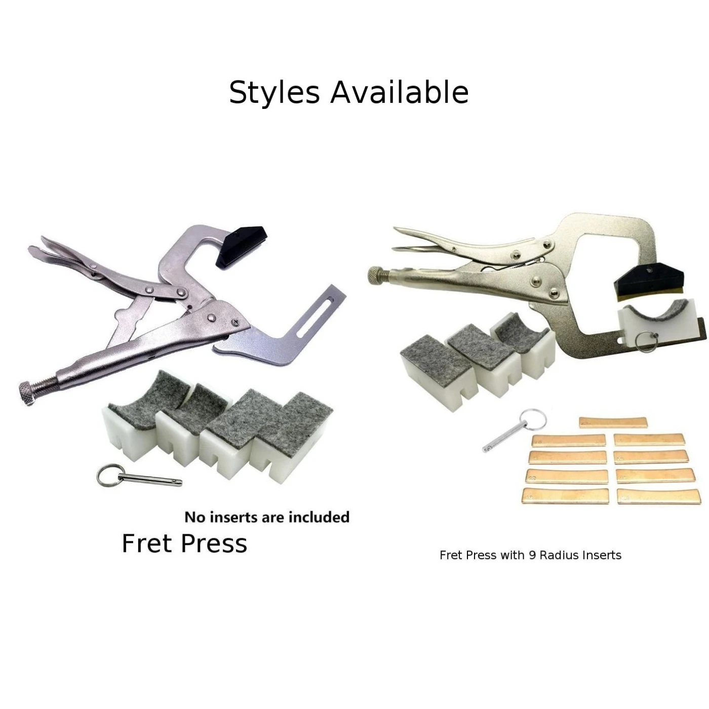 Handheld Fret Press Insert Tool With 9 Radius Inserts New Fingerboard ...